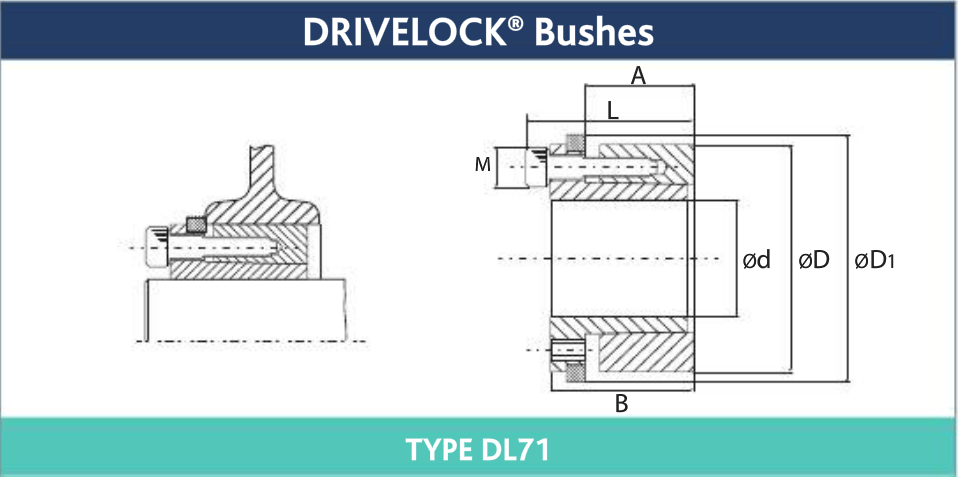 DL71 Drivelock Bushes